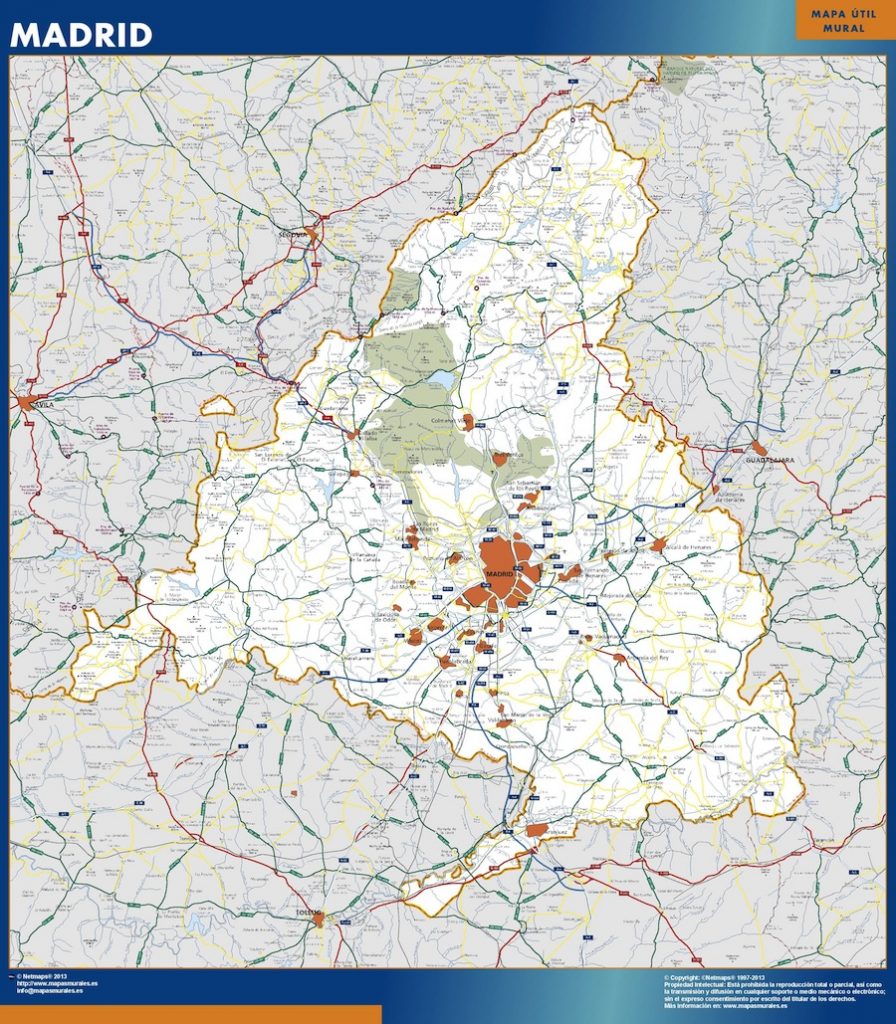 Mapa Madrid Distritos Barrios. El mapa incluye todos los distritos y barrios de la capital de ...