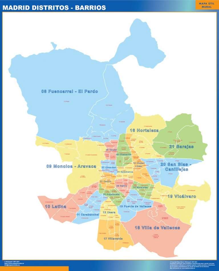 Mapas grandes de España y del mundo para comprar online